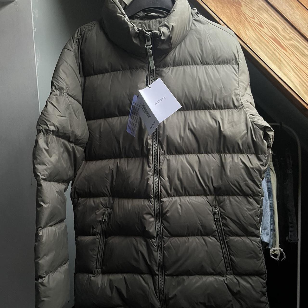 Arne clo khaki puffer coat. Size medium. Still in... - Depop