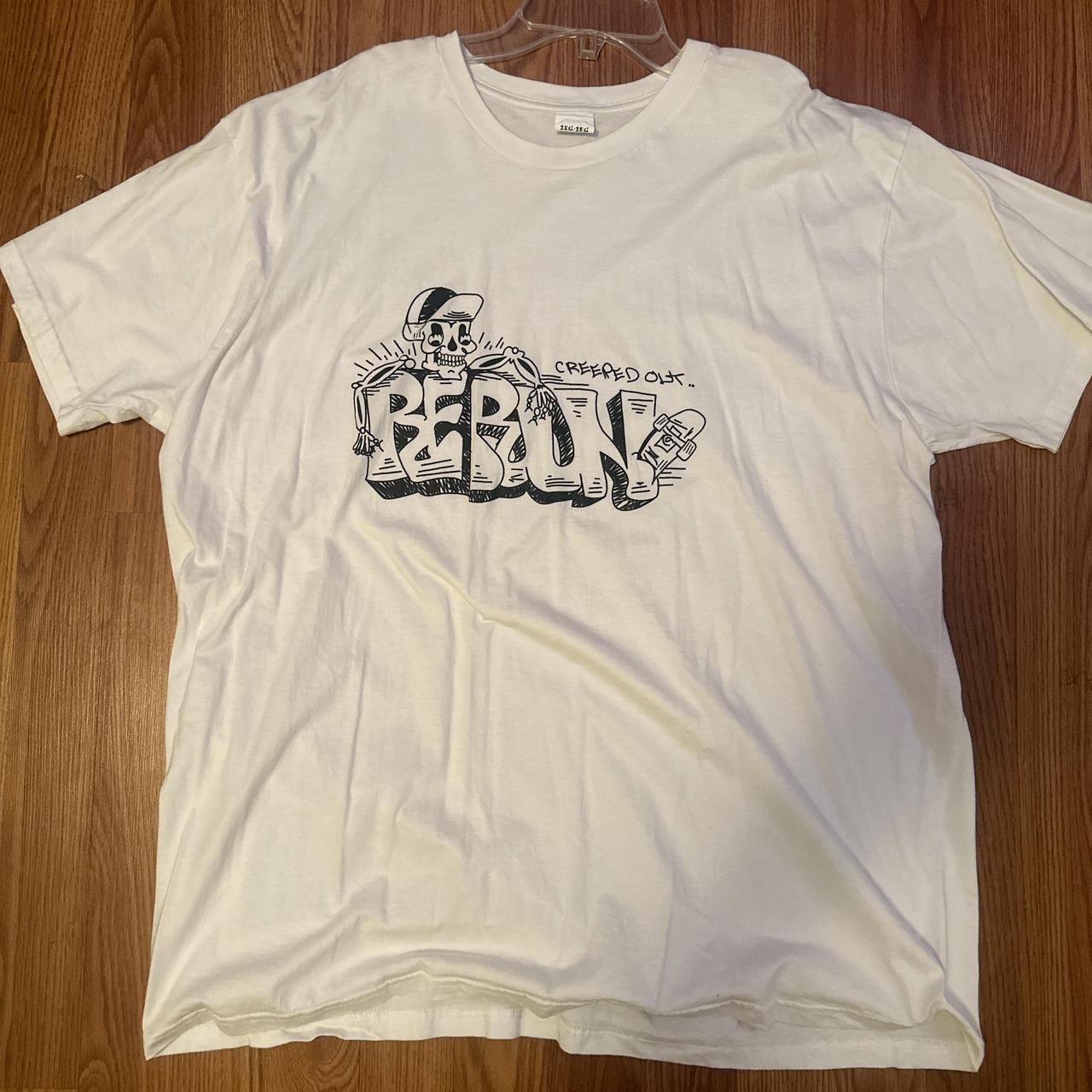Creeped out rerun skate shirt | Depop