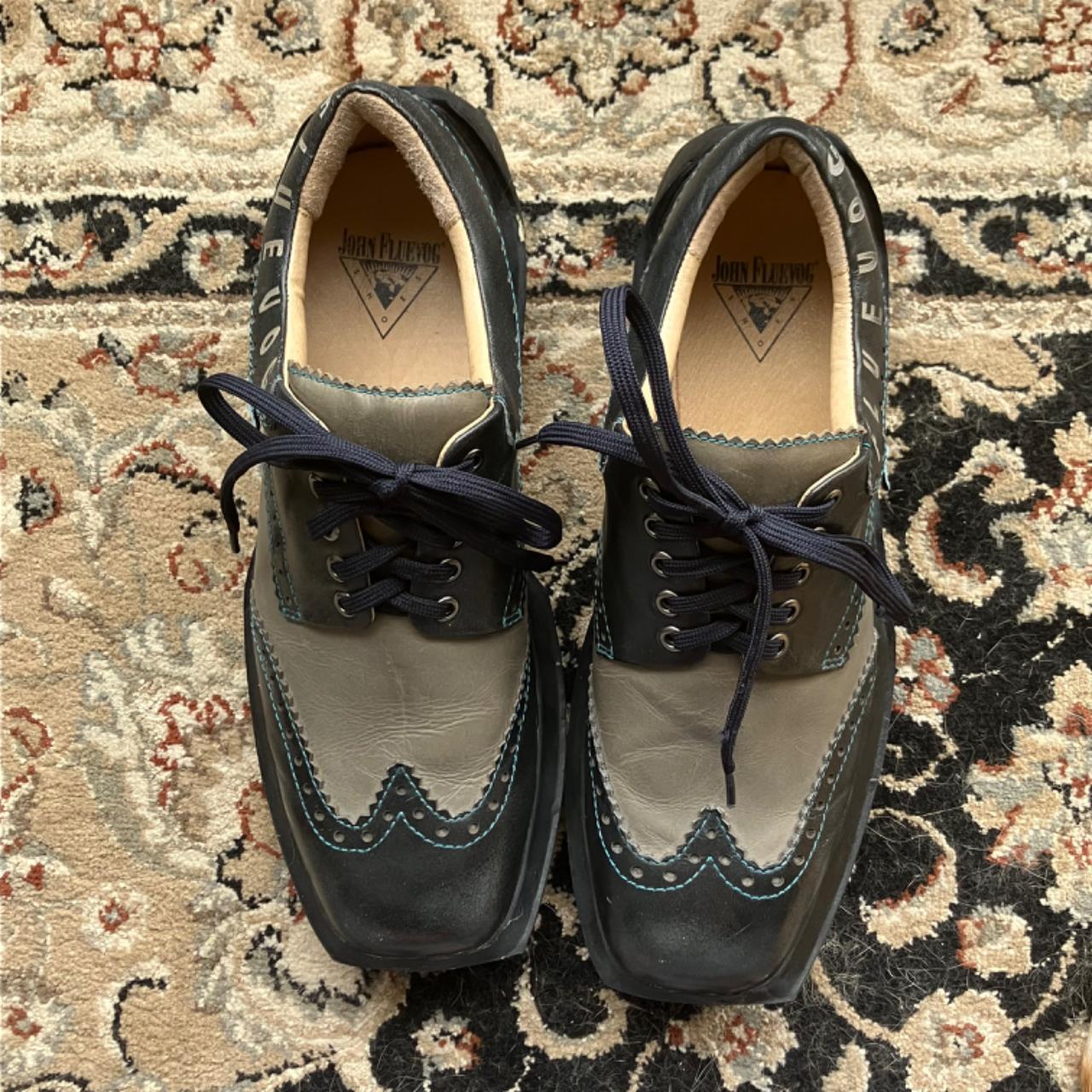 vintage “future angels” john fluevog leather loafer... - Depop