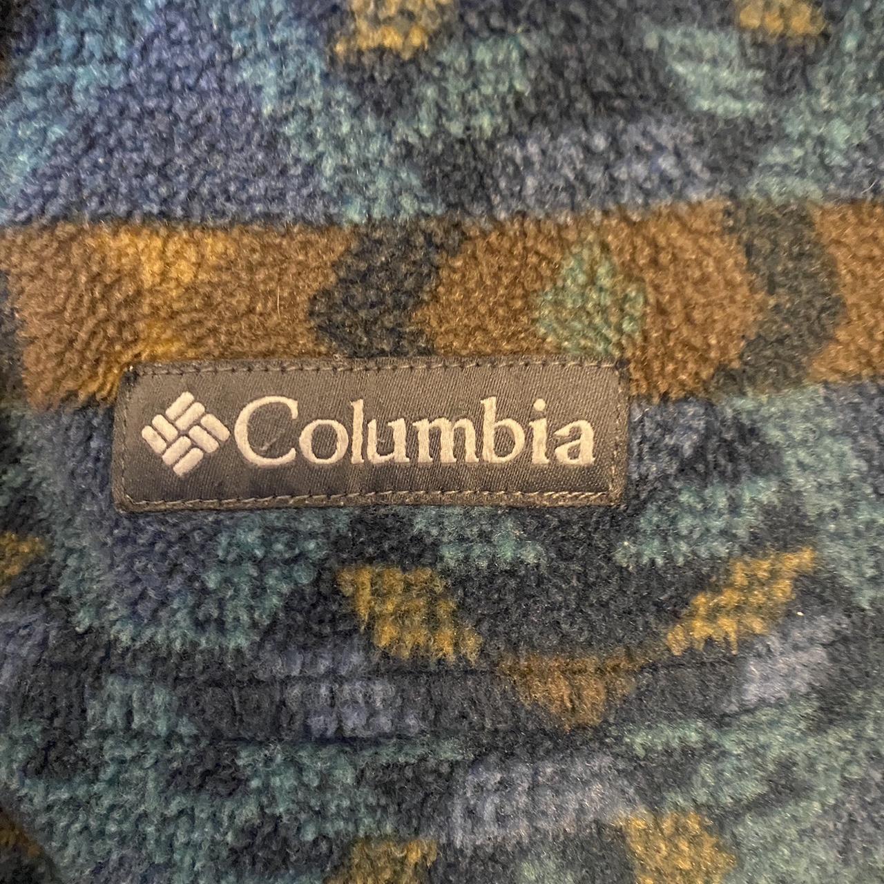 Columbia aztec zip up fleece sweater - Depop