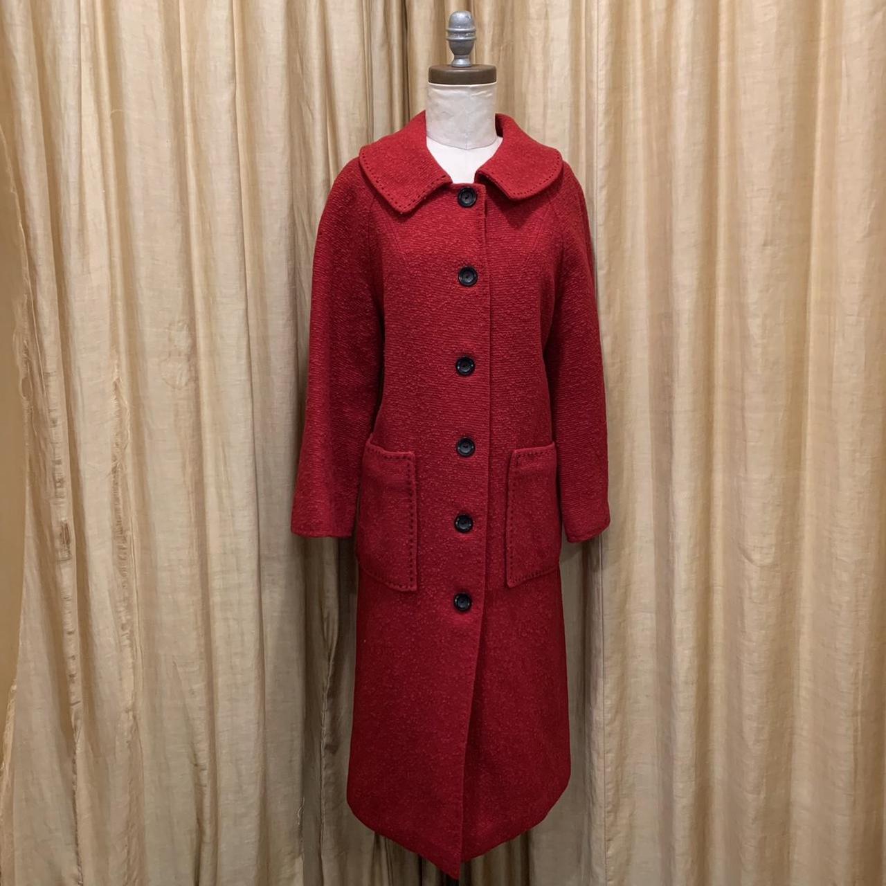 1960’s red swing coat Estimated Size:... - Depop