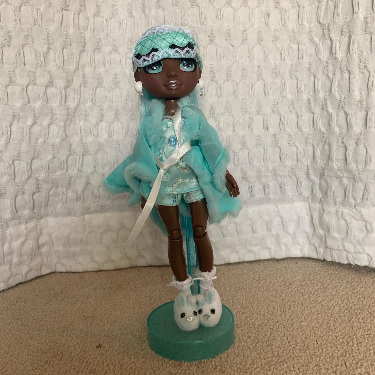 Complete set teal rainbow high doll slumber party... - Depop