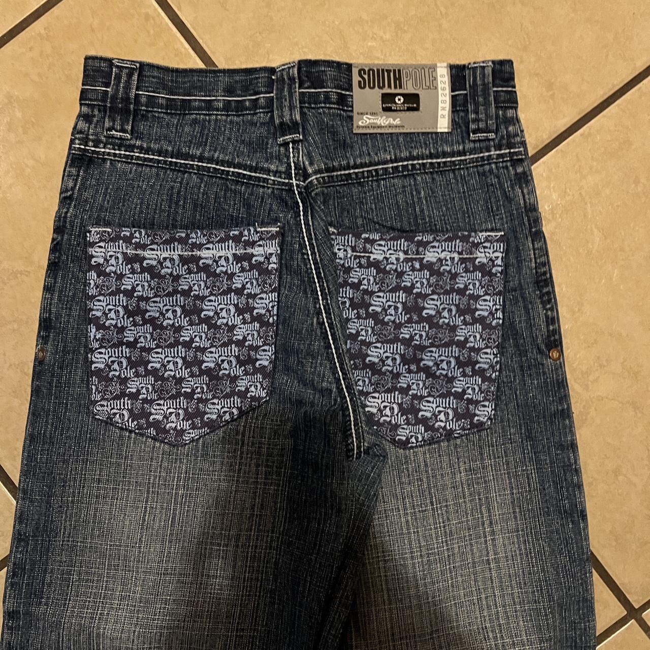 Cool back Design on southpole jeans Size 12 idk if... - Depop