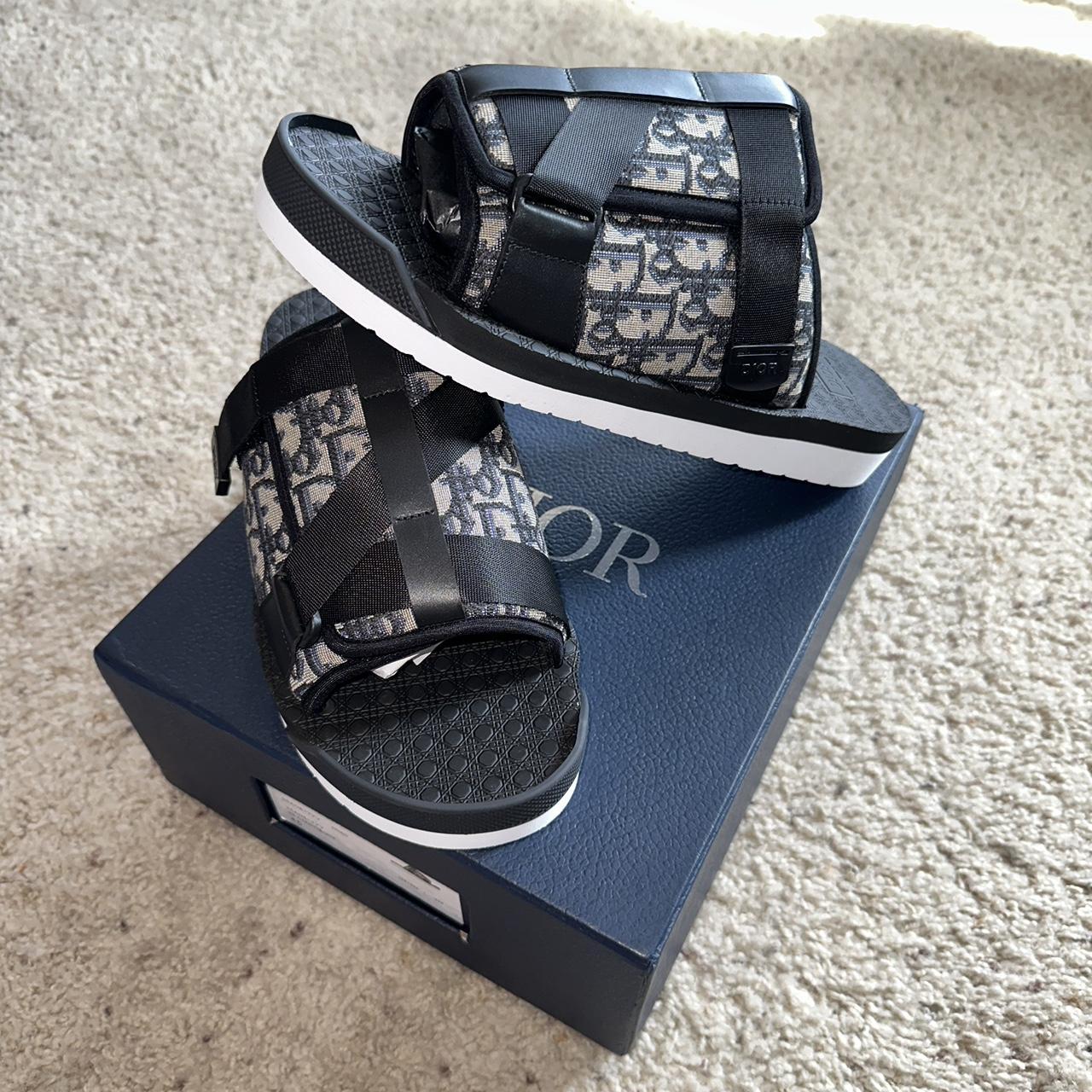 Dior slide, never worn, have dust bag and box, size... - Depop