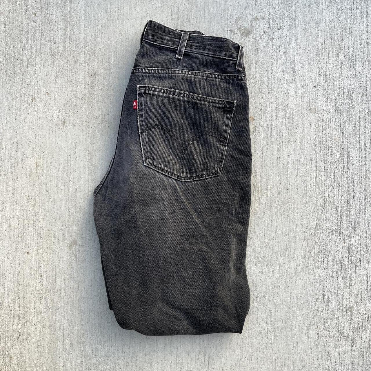 Vintage faded baggy Black Levi’s 550 jeans No... - Depop