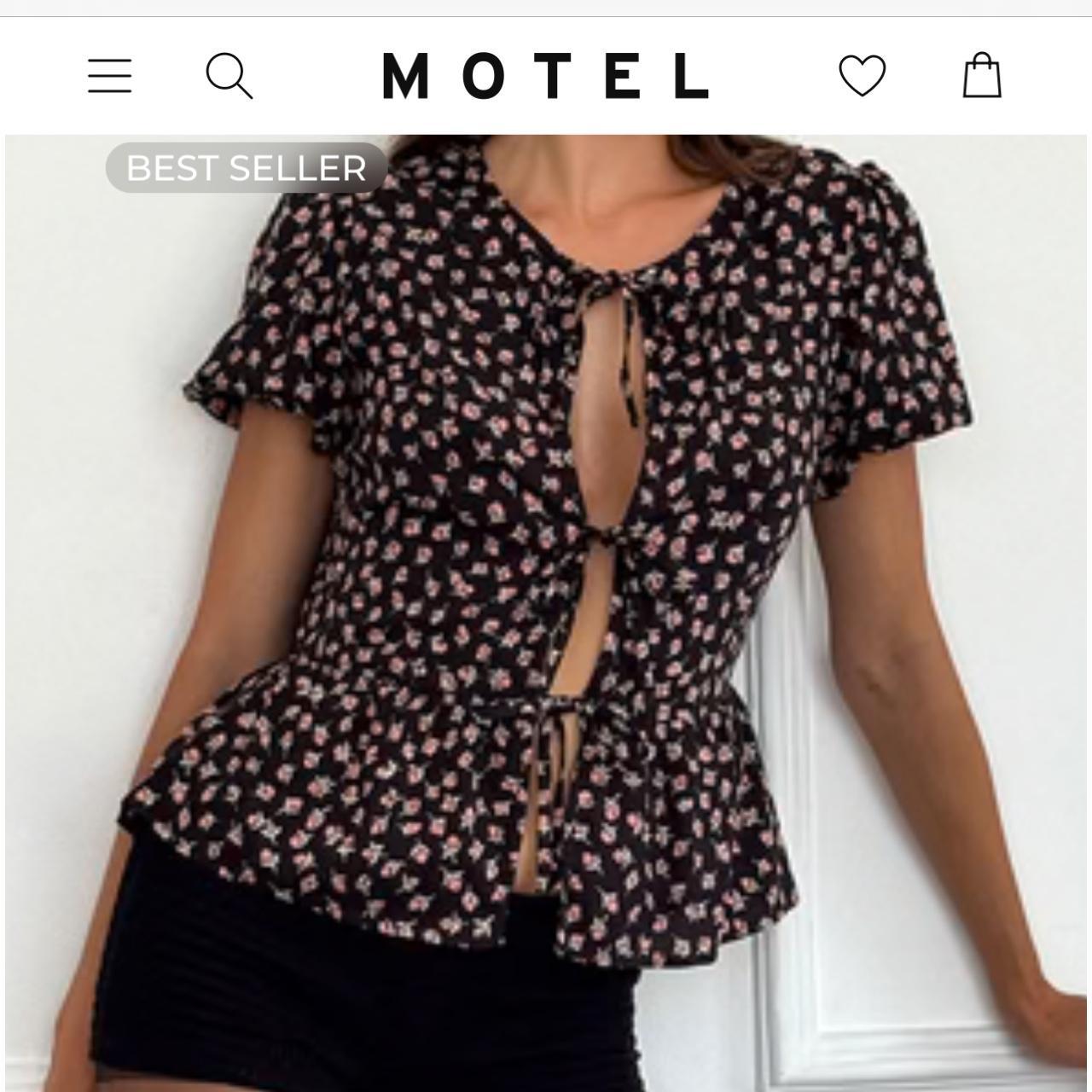 Motel Rocks Ajasi Blouse In Red Rose Ditsy... - Depop
