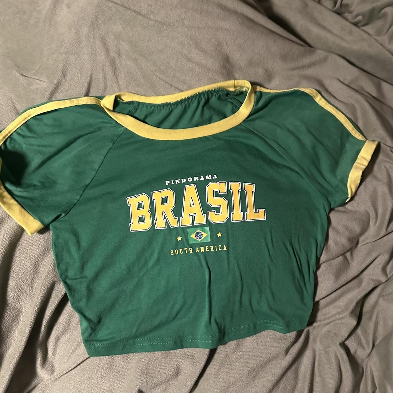 brazil 🇧🇷 trendy super cute crop tee !!! super... - Depop