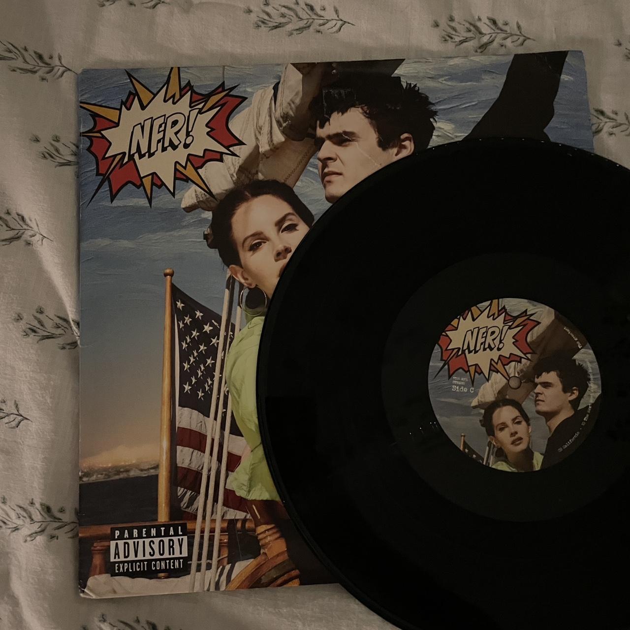 nfr vinyl lana del rey black pressing slight damage... - Depop