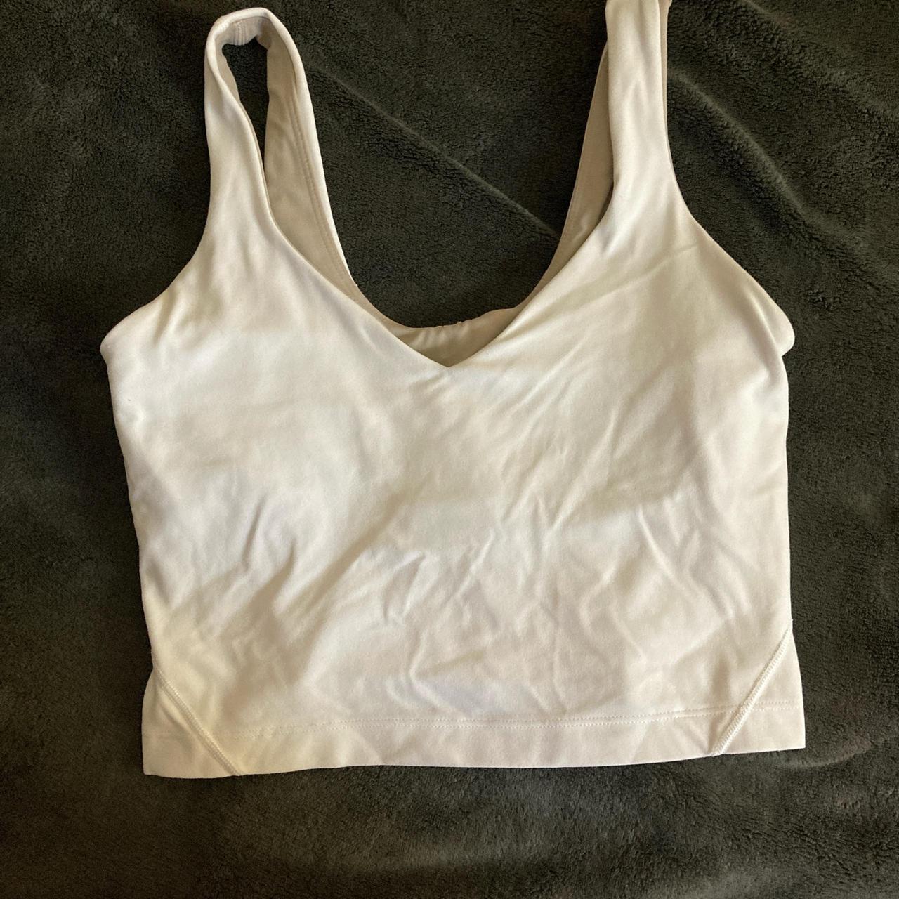 White lululemon align tank size 4 (took out pads) | Depop