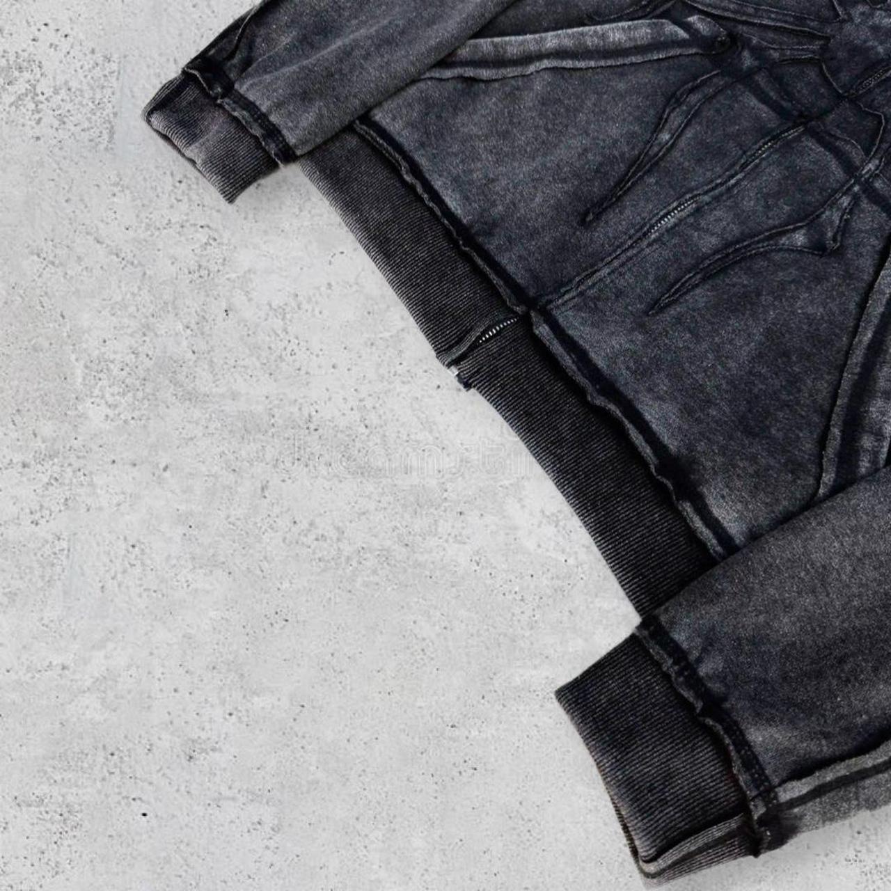 Grunge Vkei Goth Spider Distressed Zip Up... | Depop