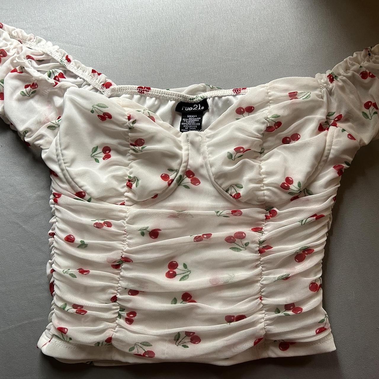 Small Cherry Crop Top - Depop