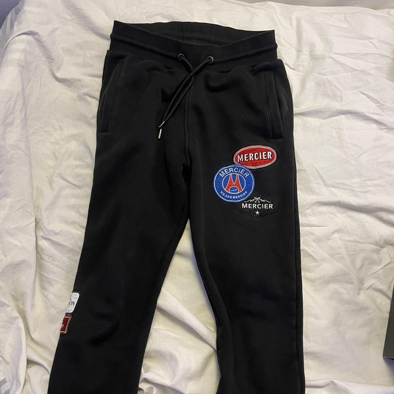 black mercier joggers size xs barely worn will be... - Depop