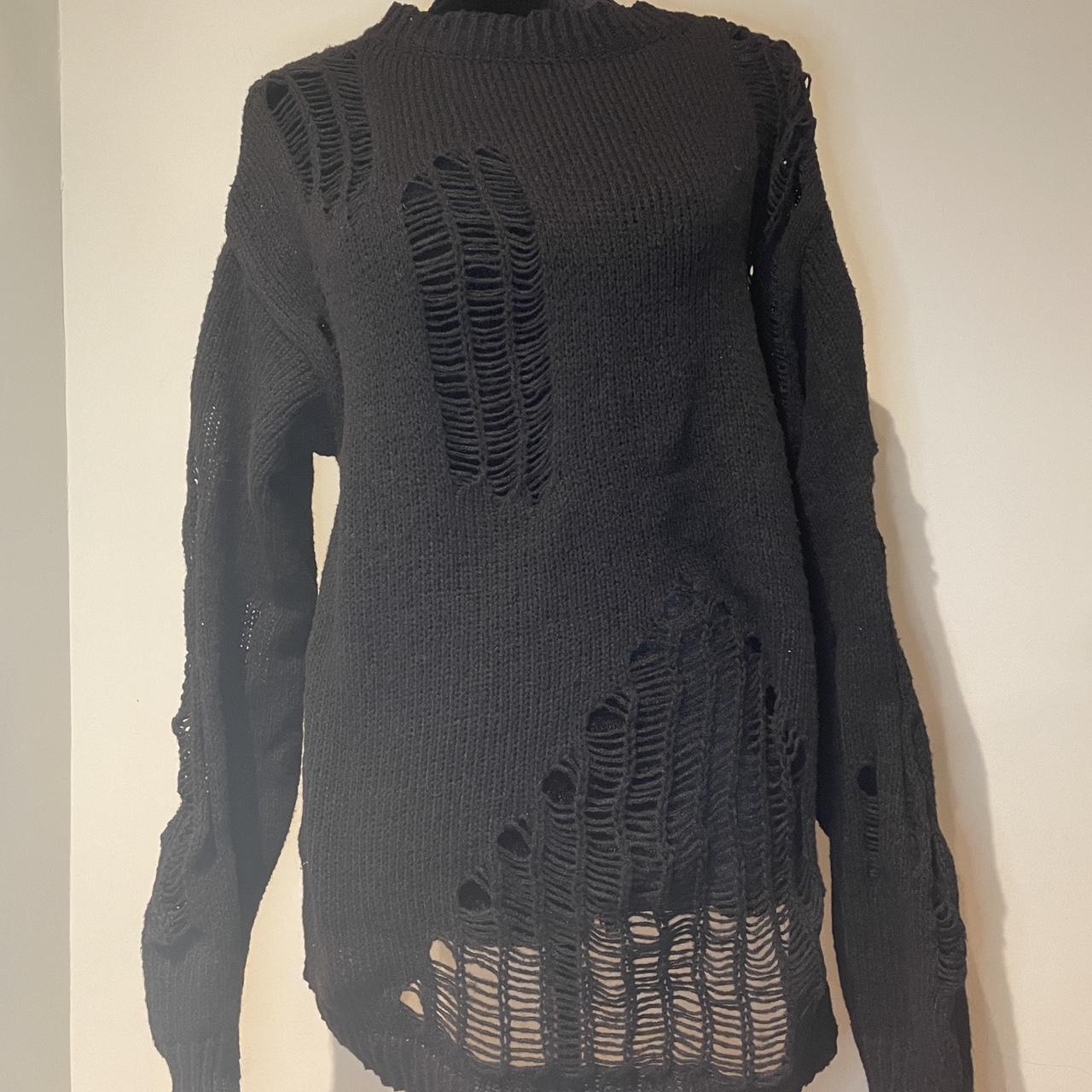 Killstar distressed oversized sweater; baggy up to a... - Depop