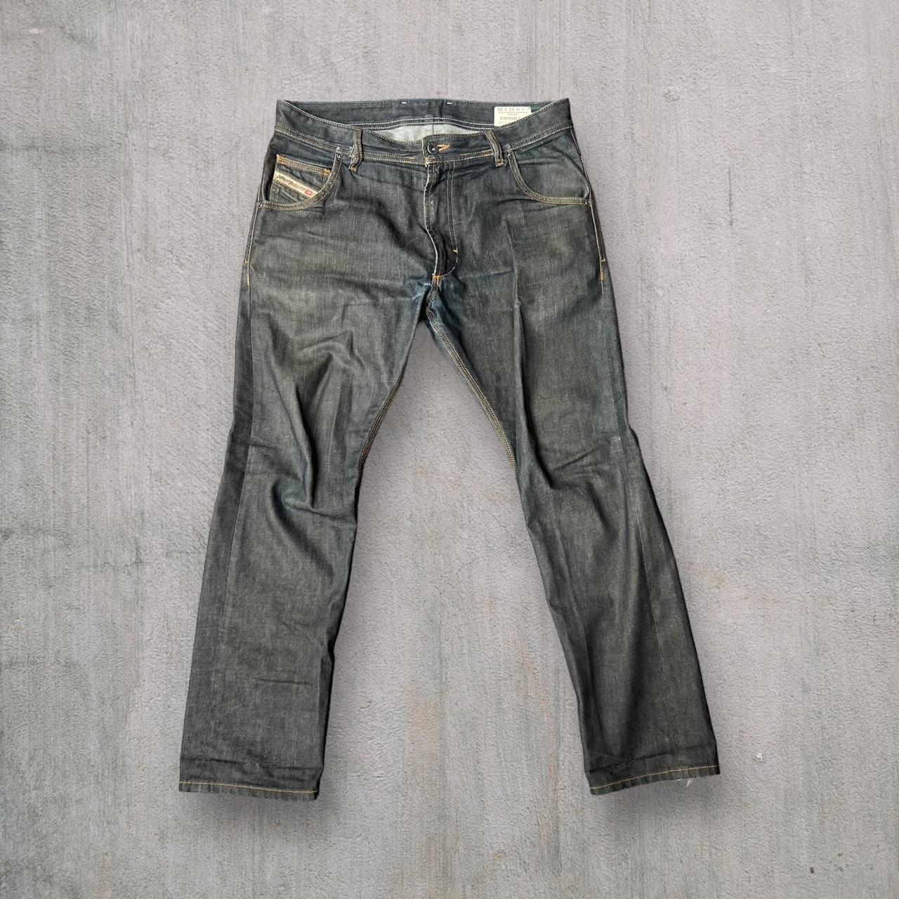 Diesel Red Tag Men's Brown and Navy Jeans | Depop