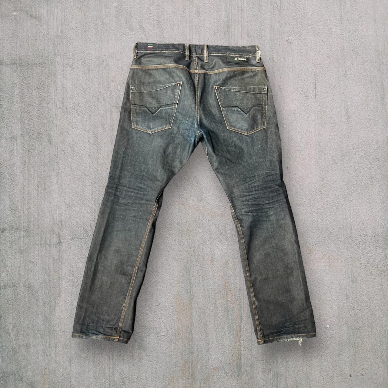 Diesel Red Tag Men's Brown and Navy Jeans | Depop