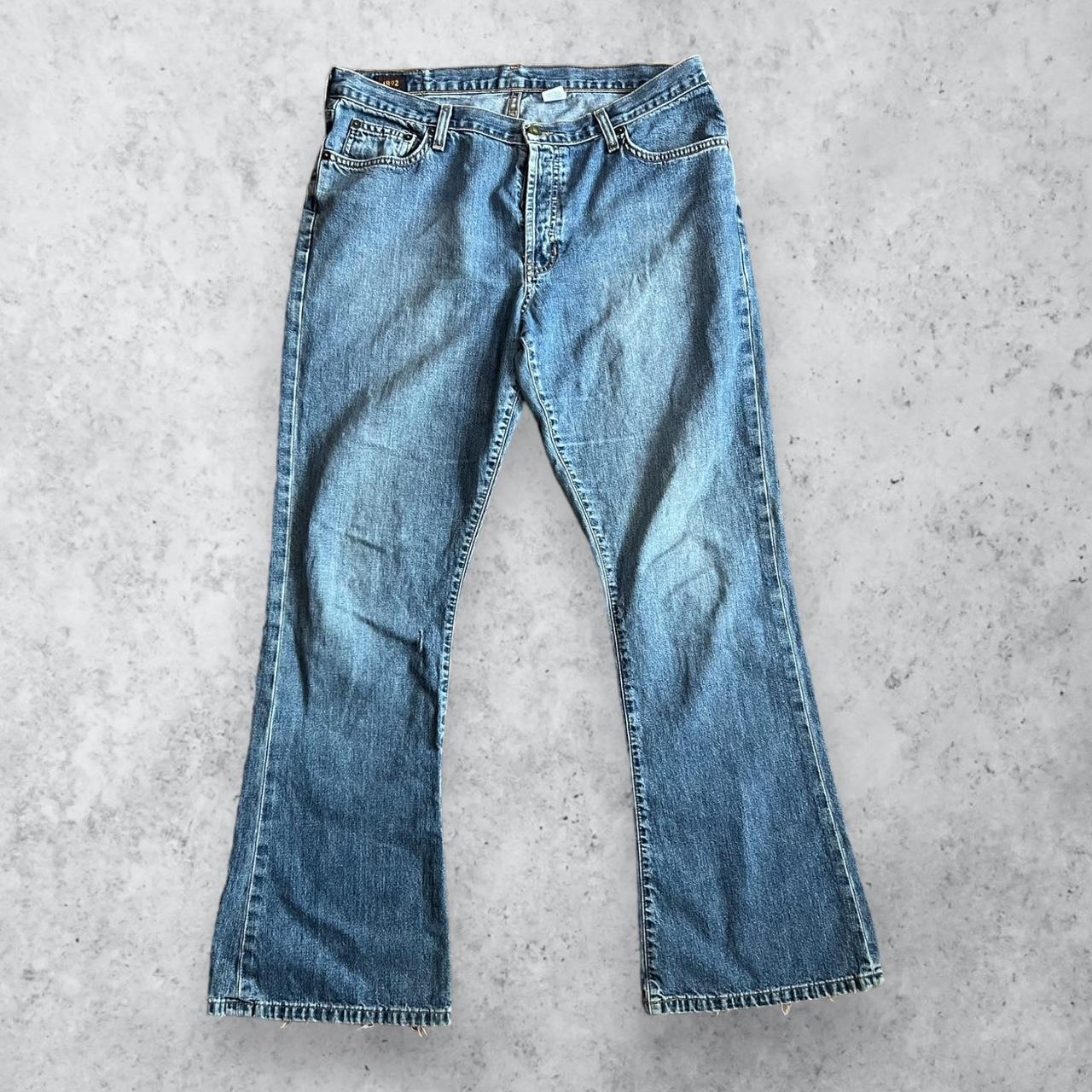 vintage 90s abercrombie and fitch flare jeans super... - Depop