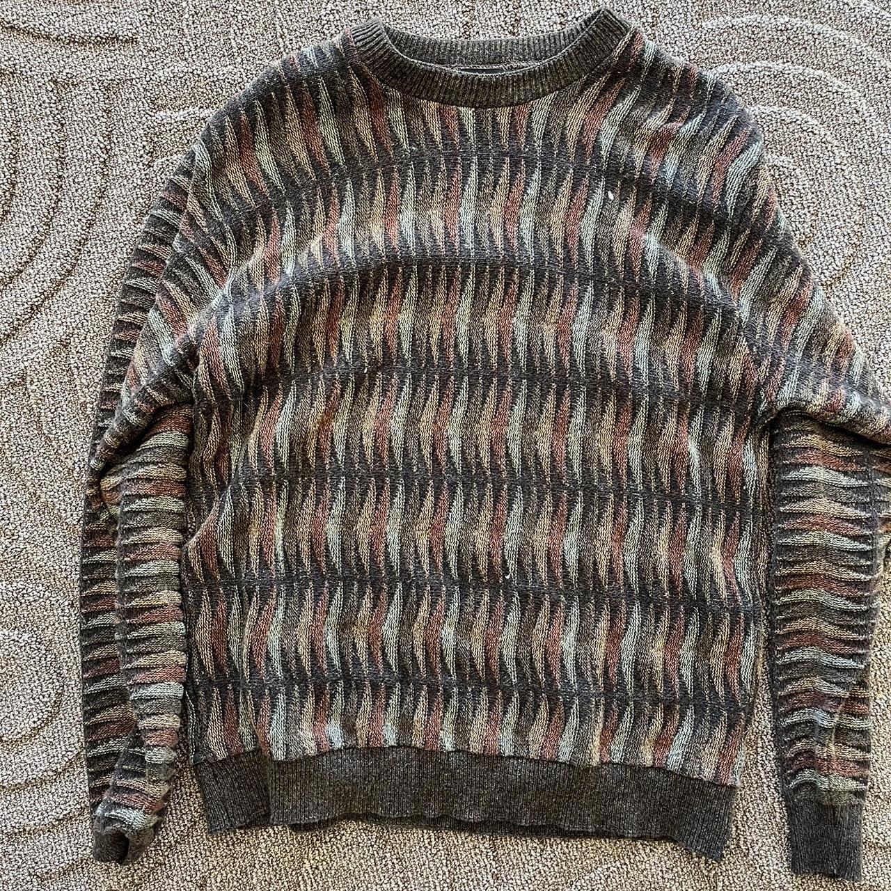 -Vintage Haggar Patterned Sweater L/XL -10/10... - Depop