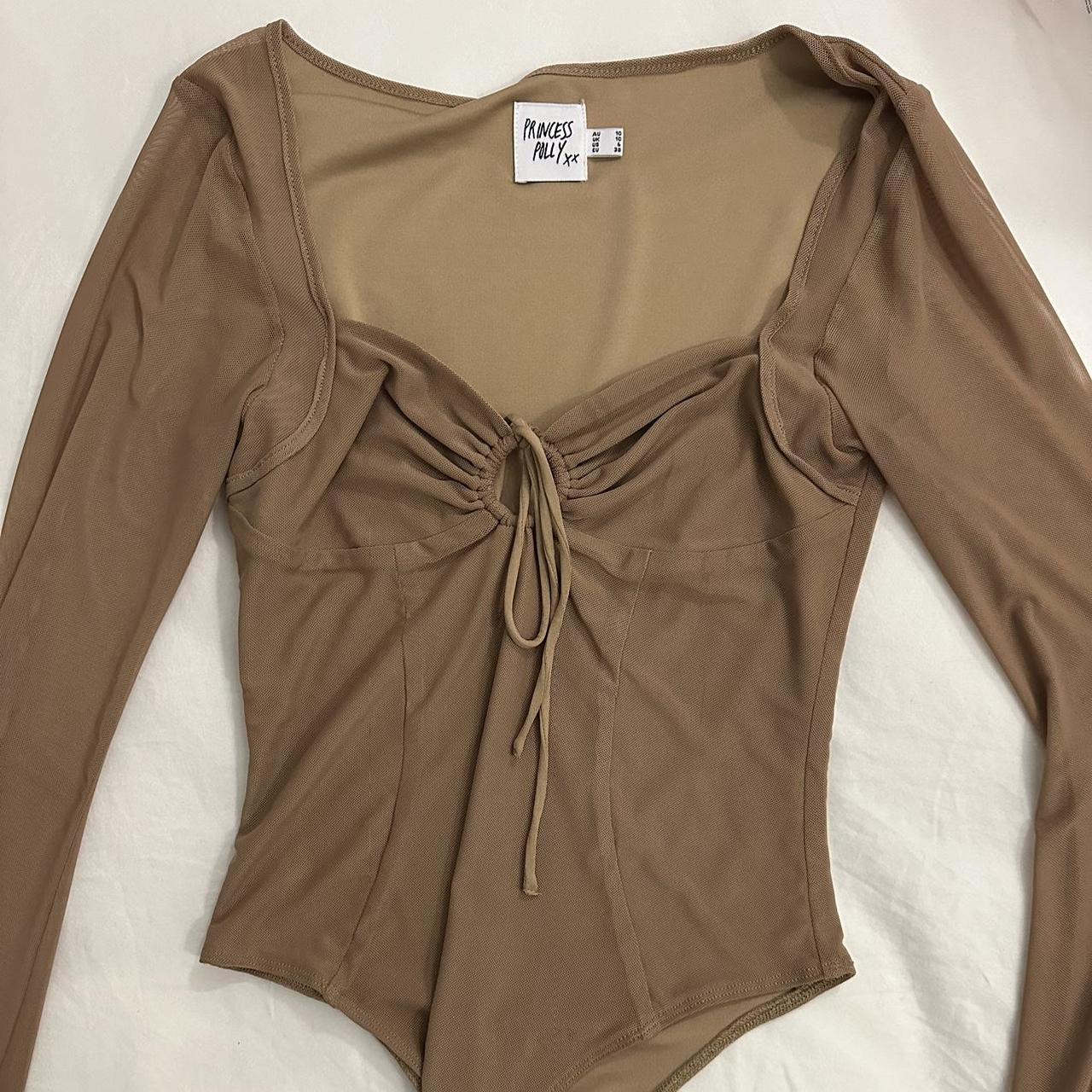 beige princess polly body suit - Depop