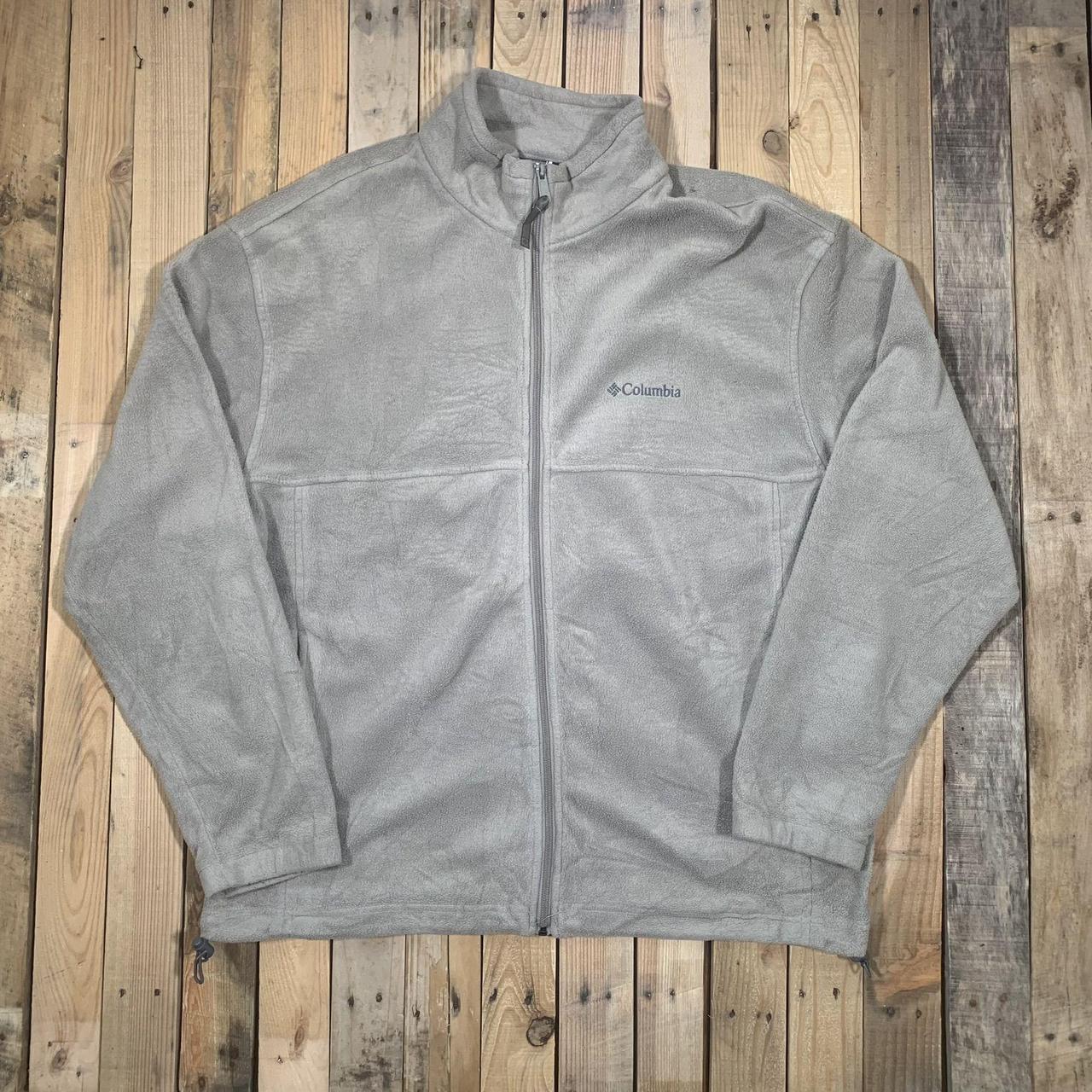 Columbia Fleece Jacket Lightweight Full-Zip Grey,... - Depop