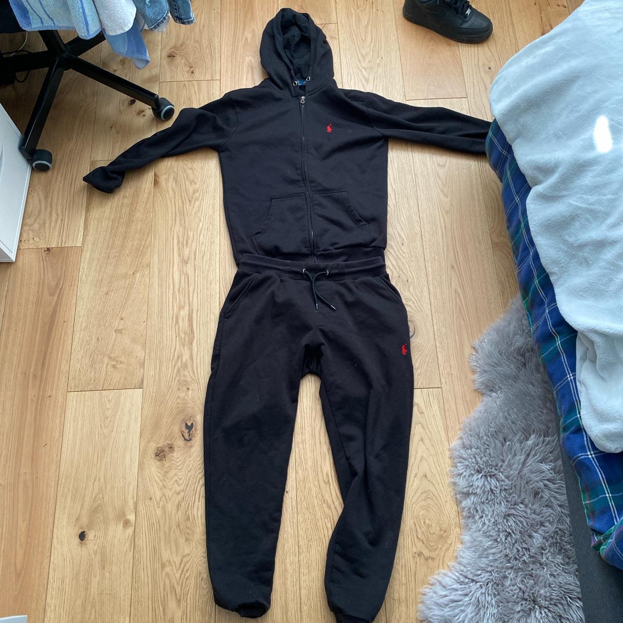 Men's polo ralph Lauren tracksuit red and black... - Depop