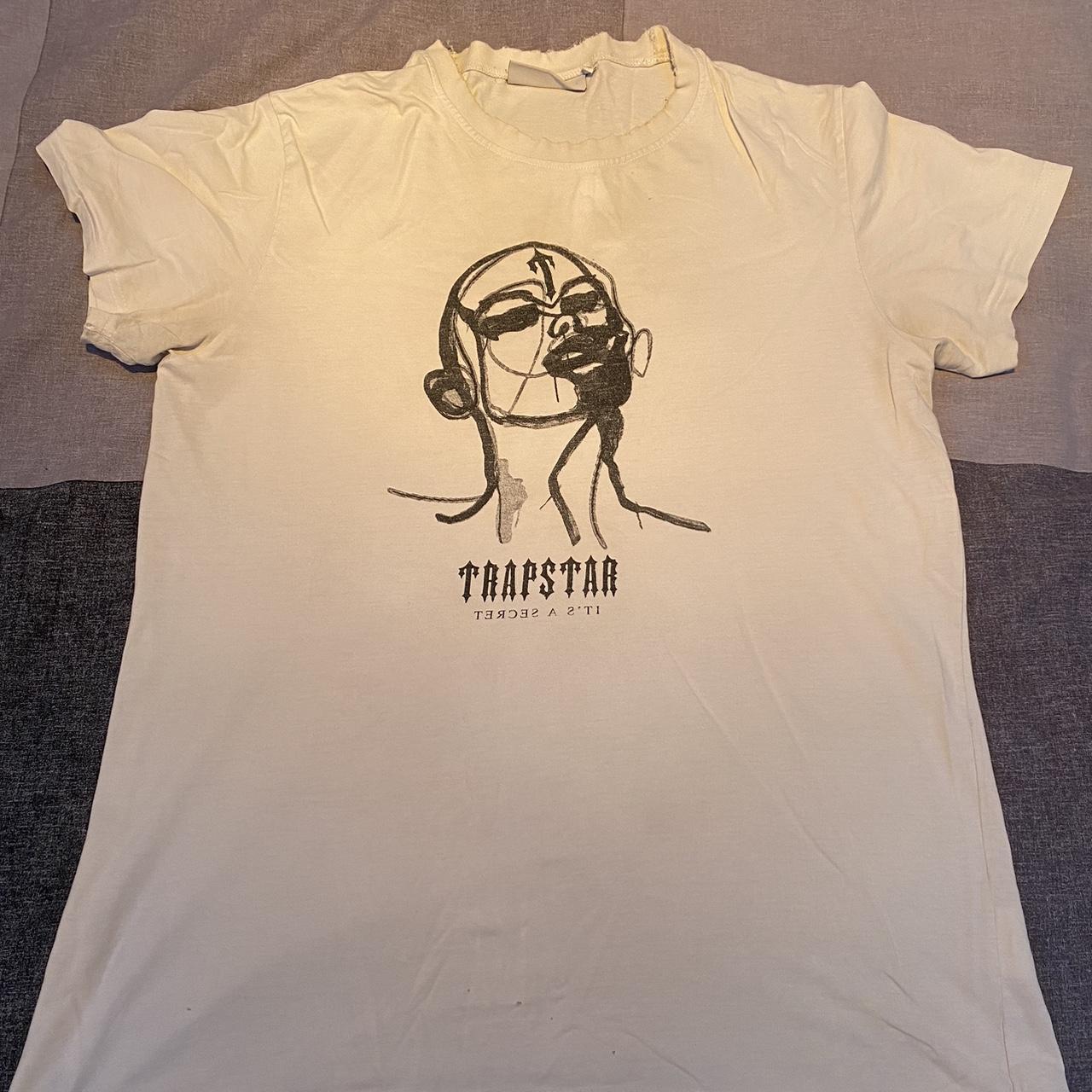 white trapstar t shirt , a few marks here and there... - Depop
