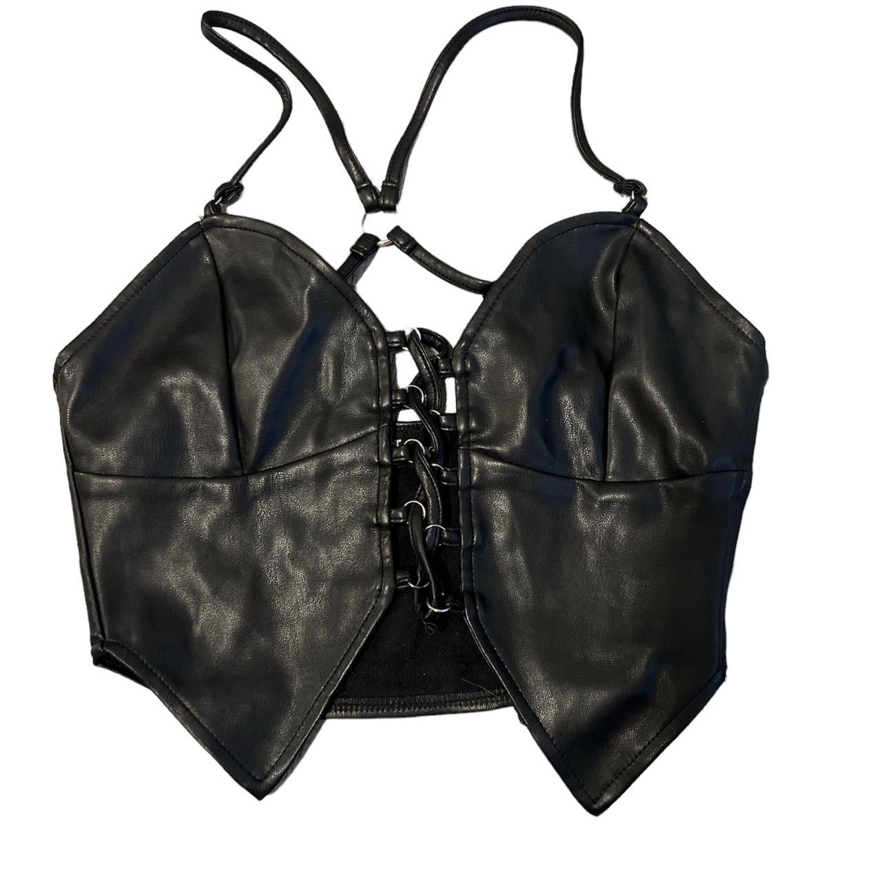 Tiger mist leather corset - Depop