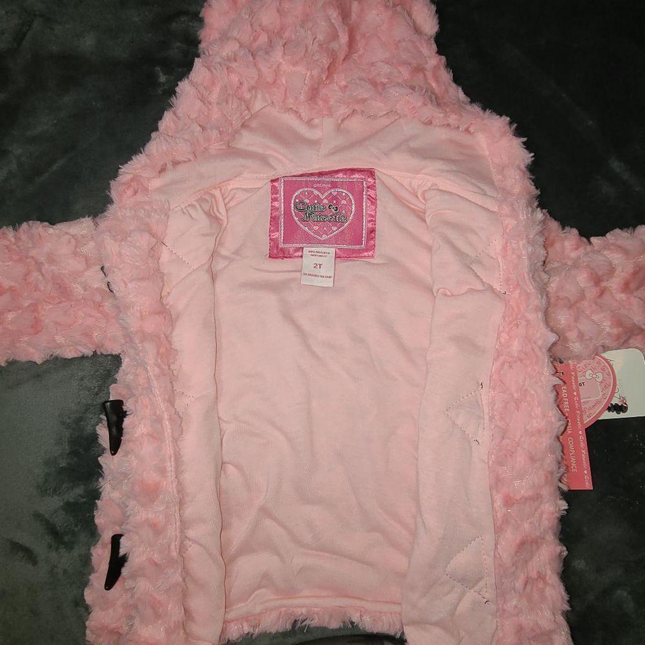 Cutie Patootie Toddler Plush Pink Toggle Coat NWT.... - Depop