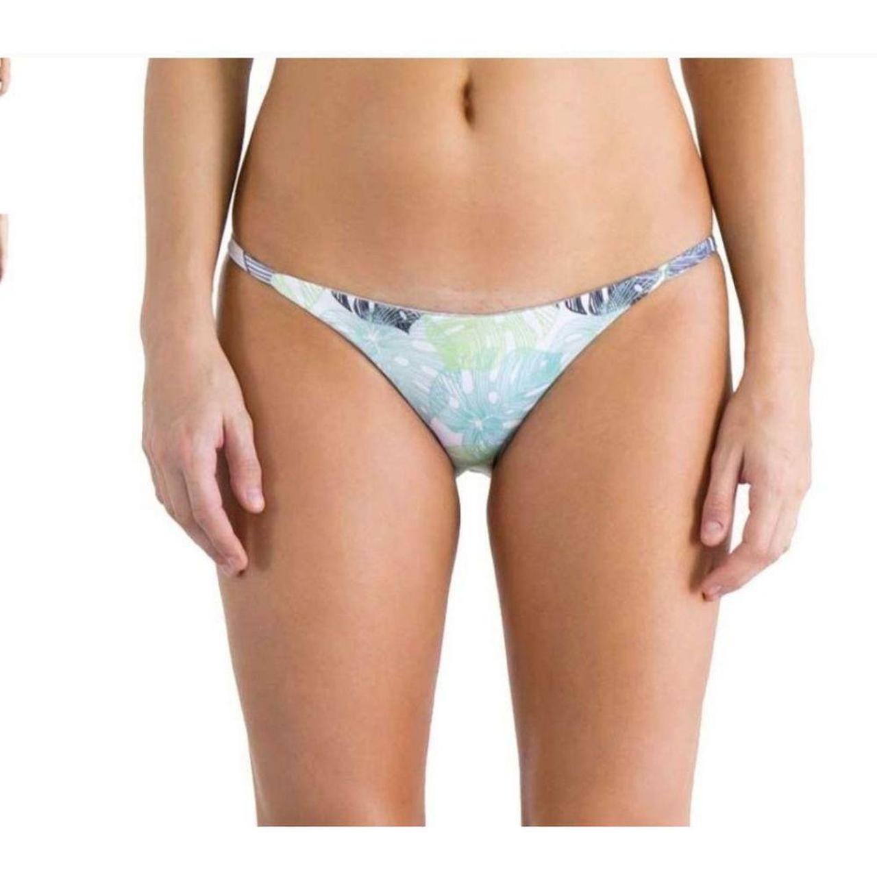Nirvanic Swim Bikini Hali Bottom in Monstera Tropic... - Depop