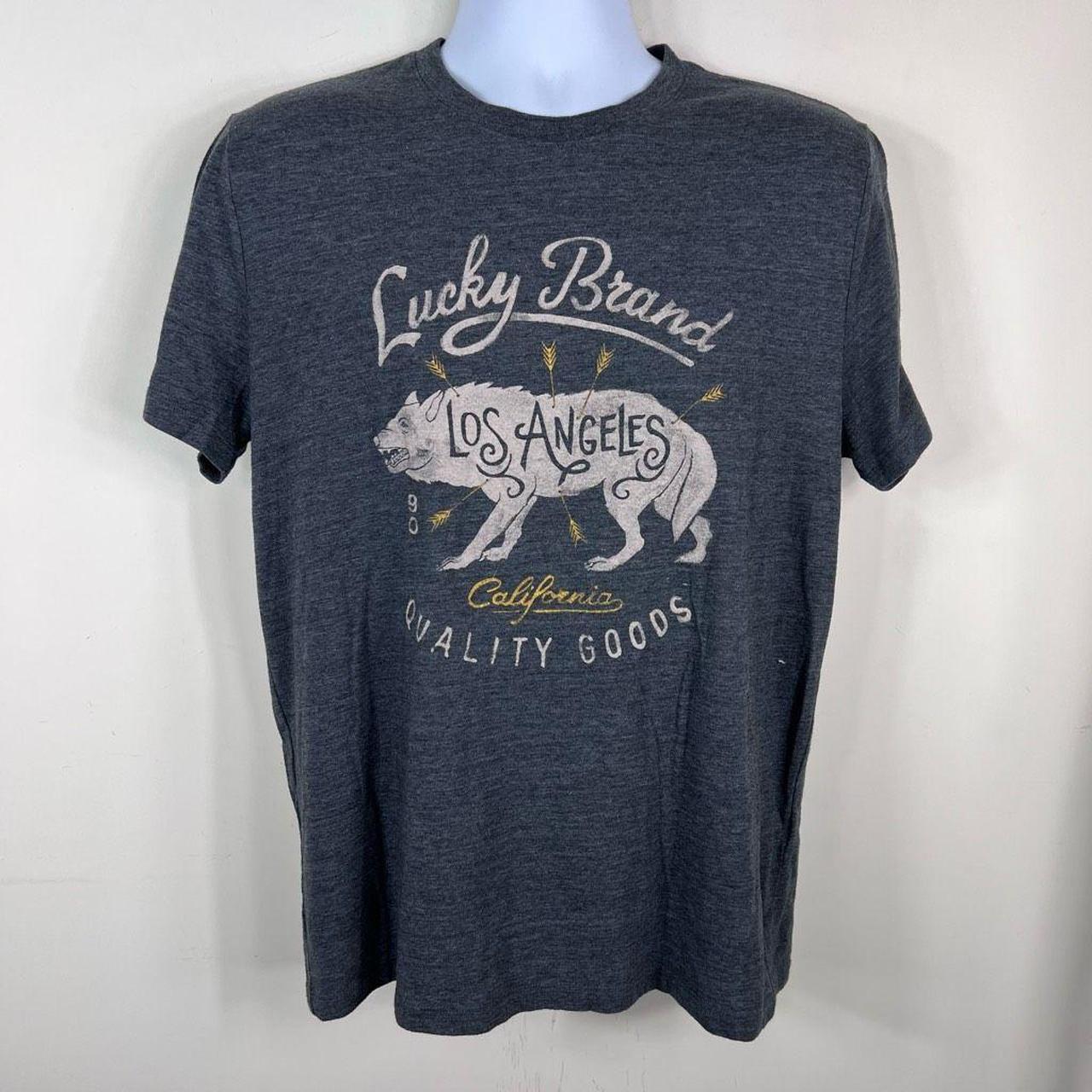 Lucky Brand Los Angeles Wolf Logo Graphic... - Depop