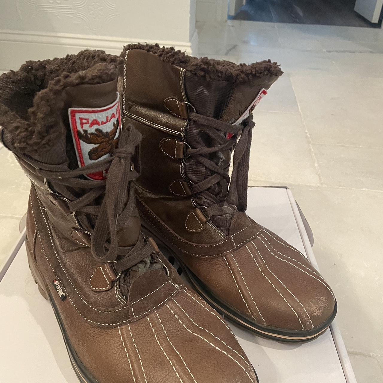 Men’s Pajar winter snow boots. Leather with flannel... - Depop