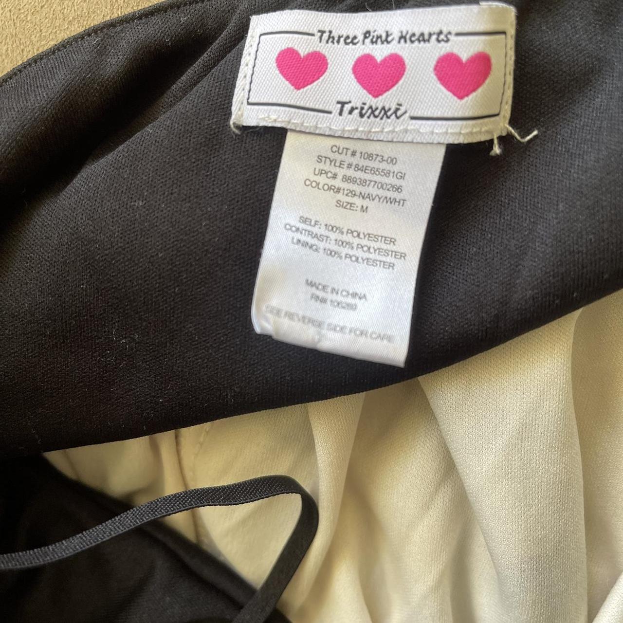 Trixxi Women's Blue and Black Dress | Depop