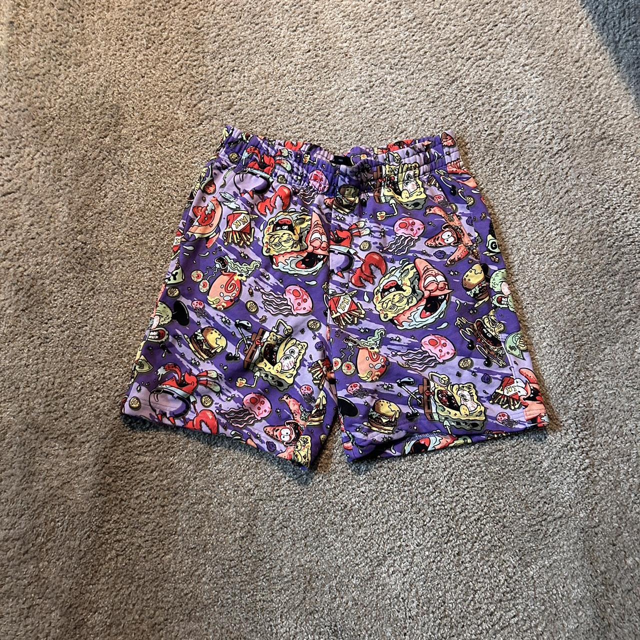 Trippy Spongebob and Patrick Shorts - Depop