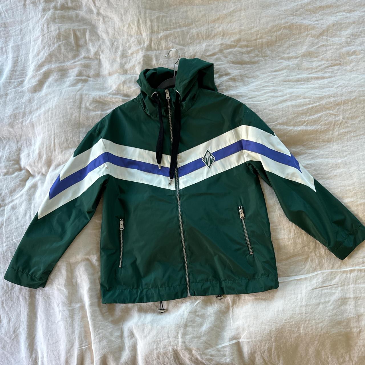 Maje Green Hooded Rain Jacket - Size 36 / S | Depop