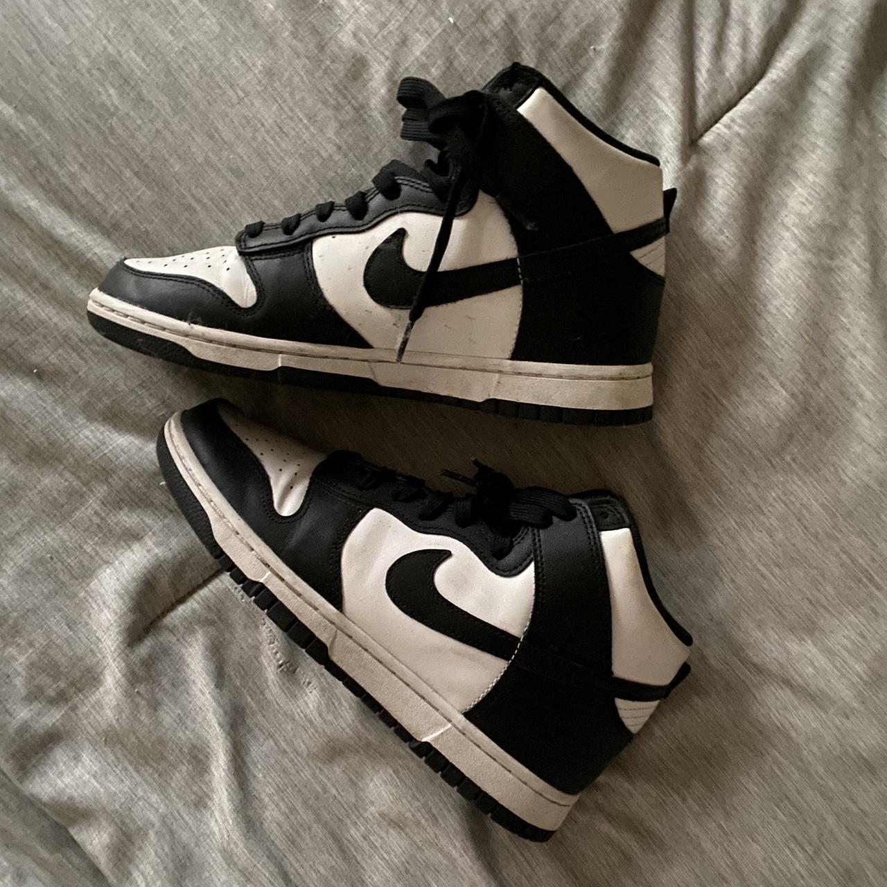 nike panda dunks size 8 worn twice stockx price:... - Depop