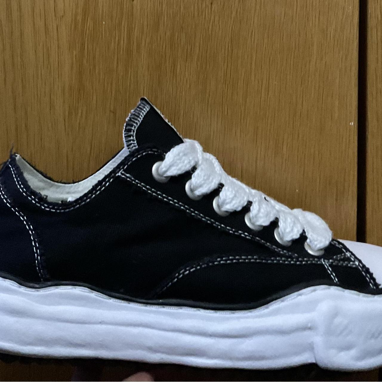 Maison Mihara Yasuhiro Men's Black and White Trainers | Depop