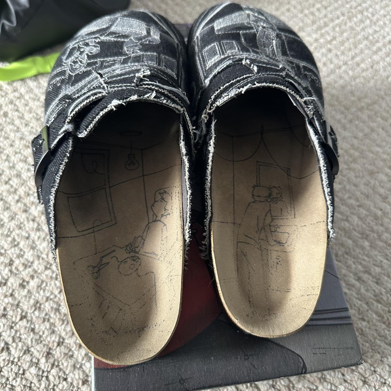 Derschutze Denim Embroidered Clogs. Paid roughly... - Depop