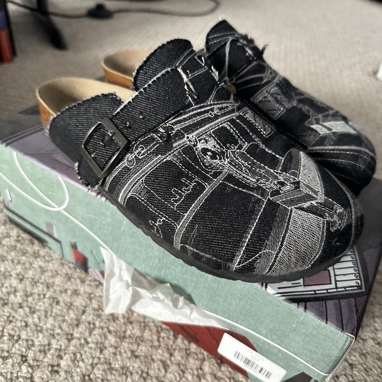 Derschutze Denim Embroidered Clogs. Paid roughly... - Depop