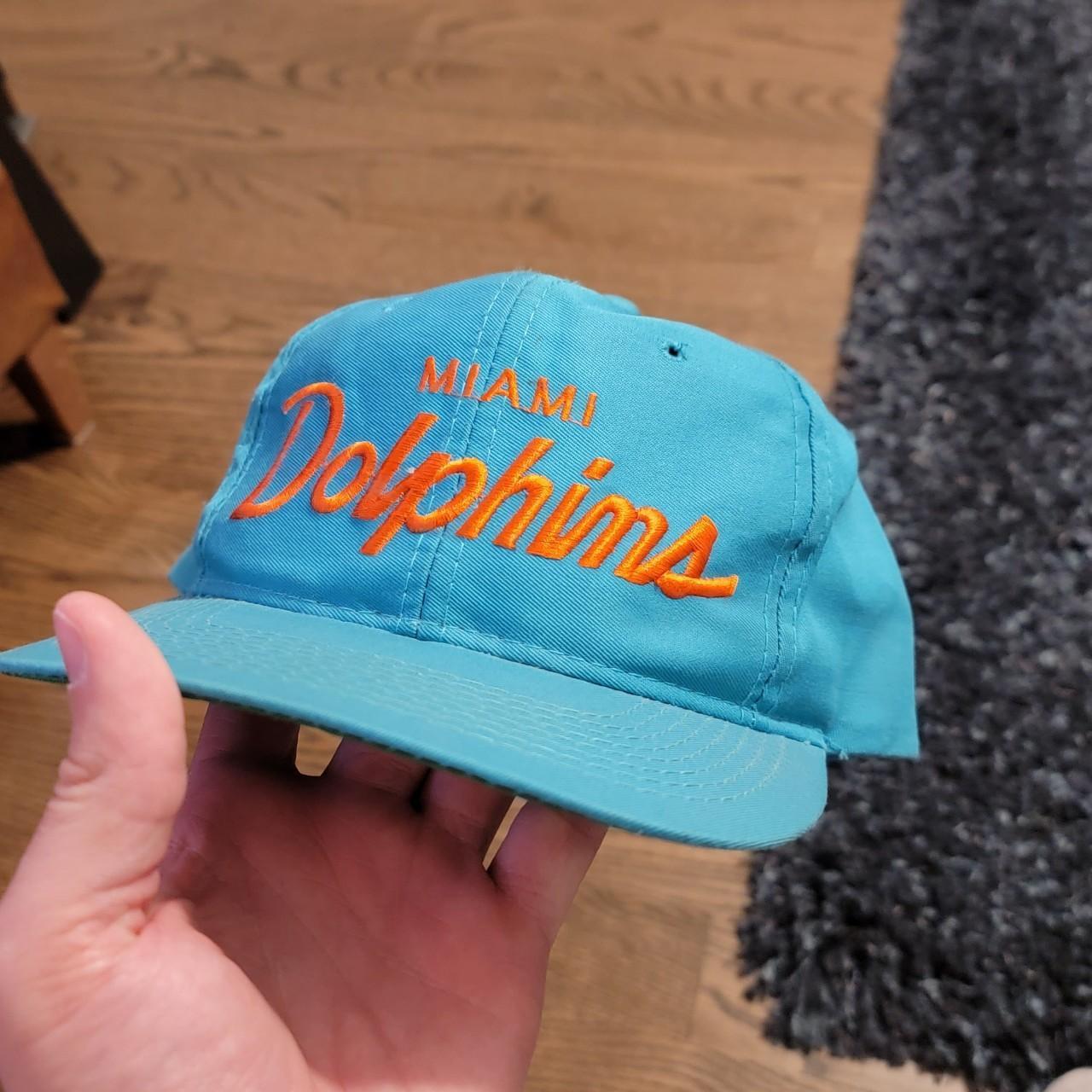 Vintage Miami Dolphins Script Hat By Sports... - Depop