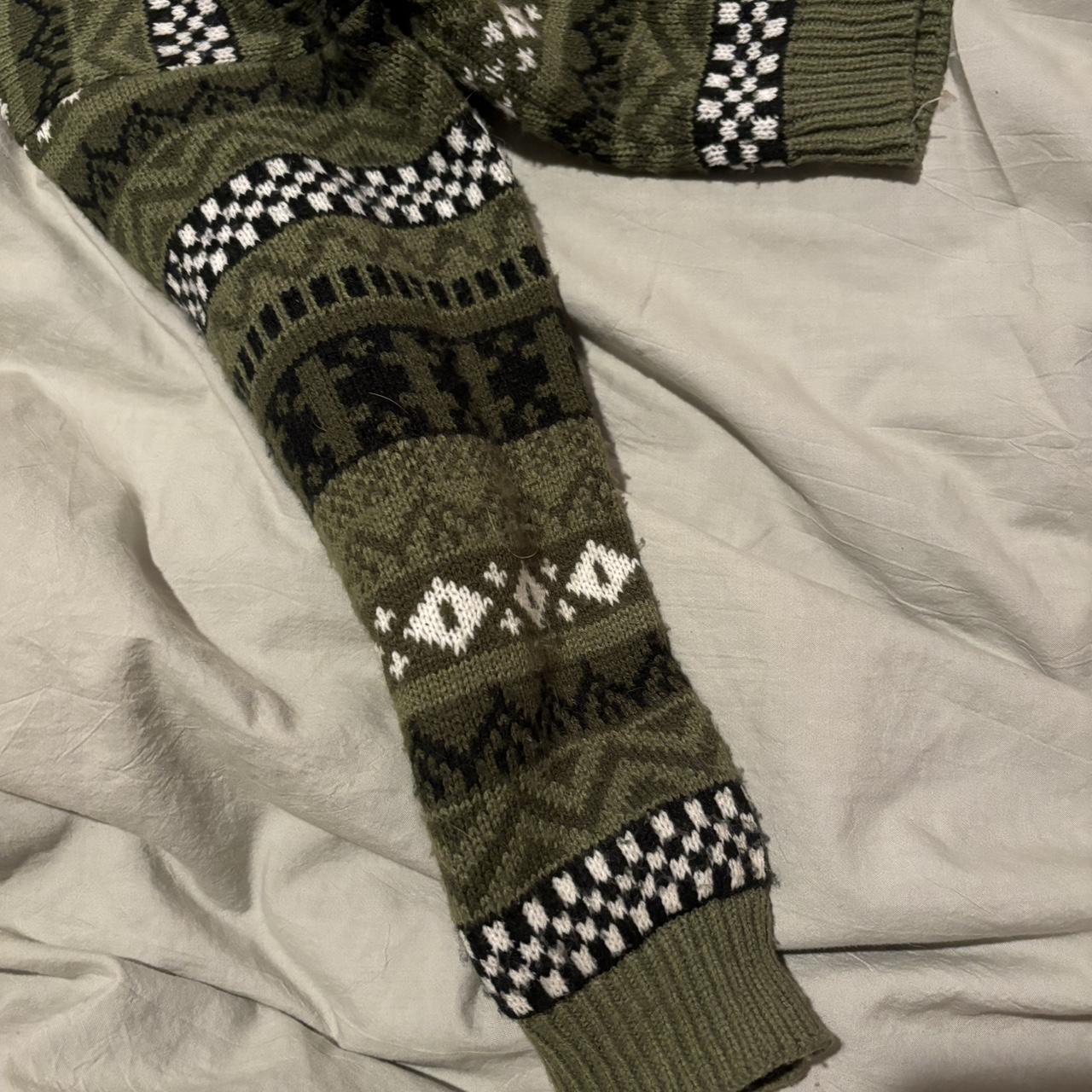 oversized cropped magnus archives sweater cardigan... - Depop