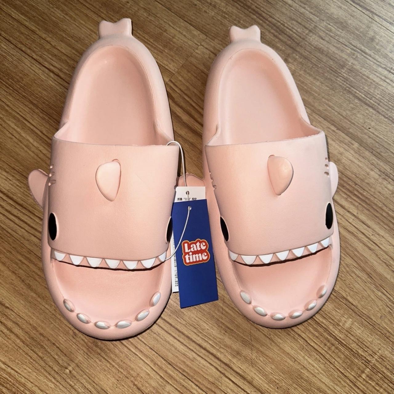 *NEW*Pink Creative Cloud Shark Slides Size 11 men’s... - Depop