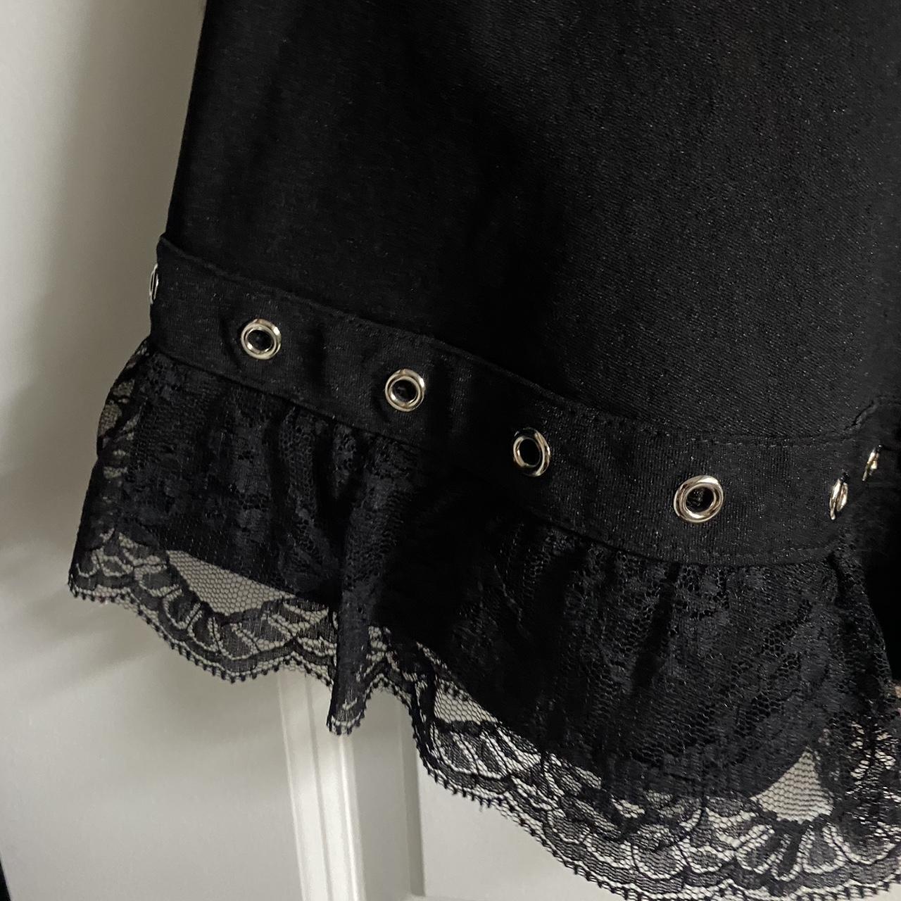 Cute punk dress worn one time, lace edging and... - Depop