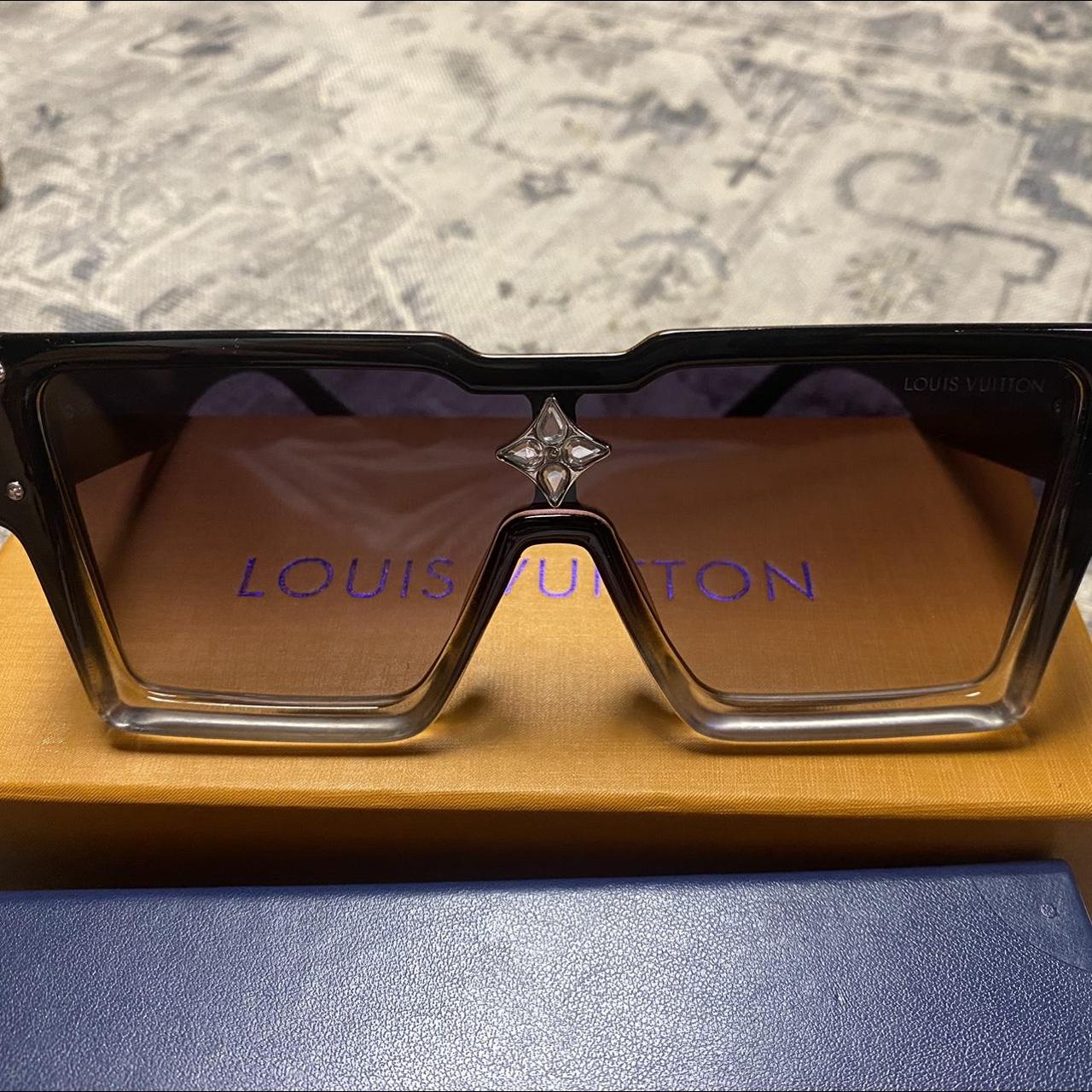 Louis Vuitton cyclone sun glasses with original box - Depop