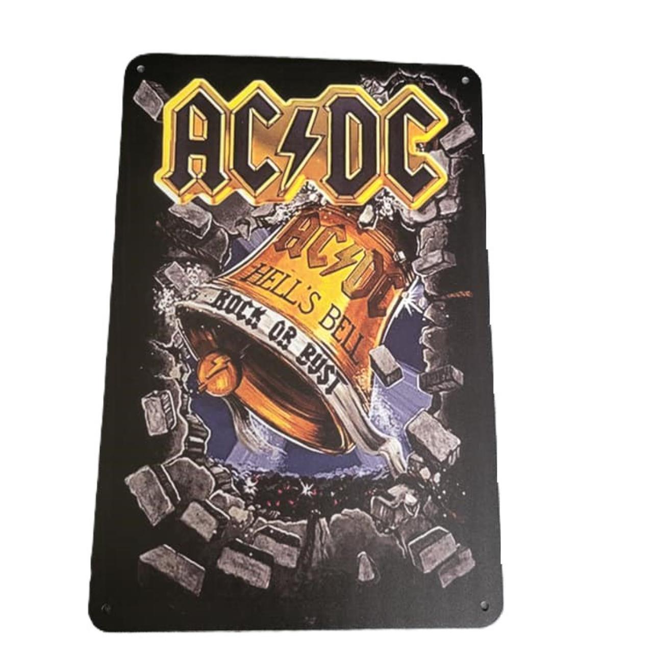 AC/DC sign. Metal wall sign. Sign measures 20 x... - Depop