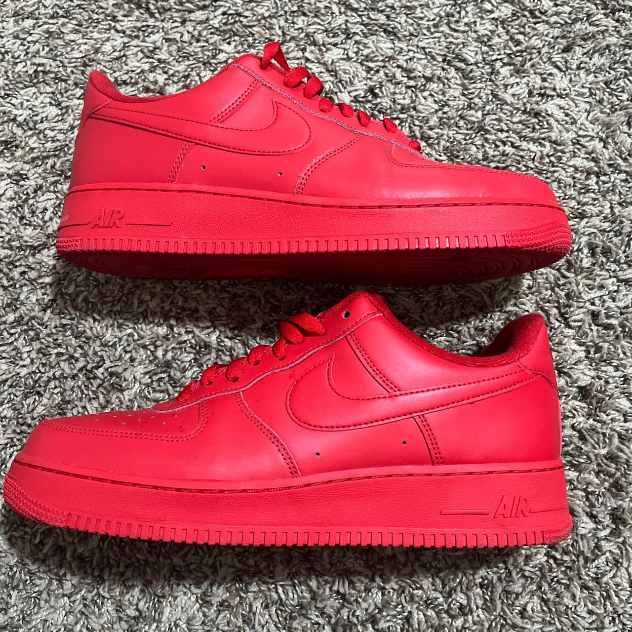 Nike Air Force 1 “Triple Red” Size - Mens (10.5)... - Depop