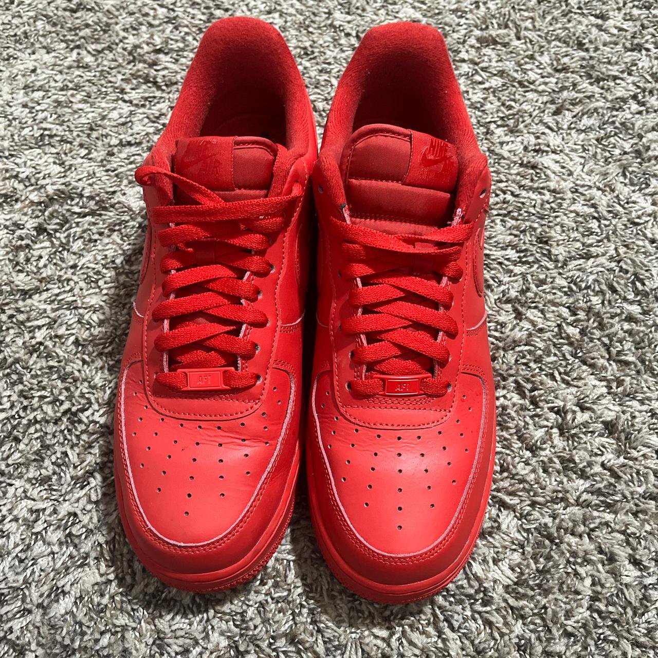 Nike Air Force 1 “Triple Red” Size - Mens (10.5)... - Depop