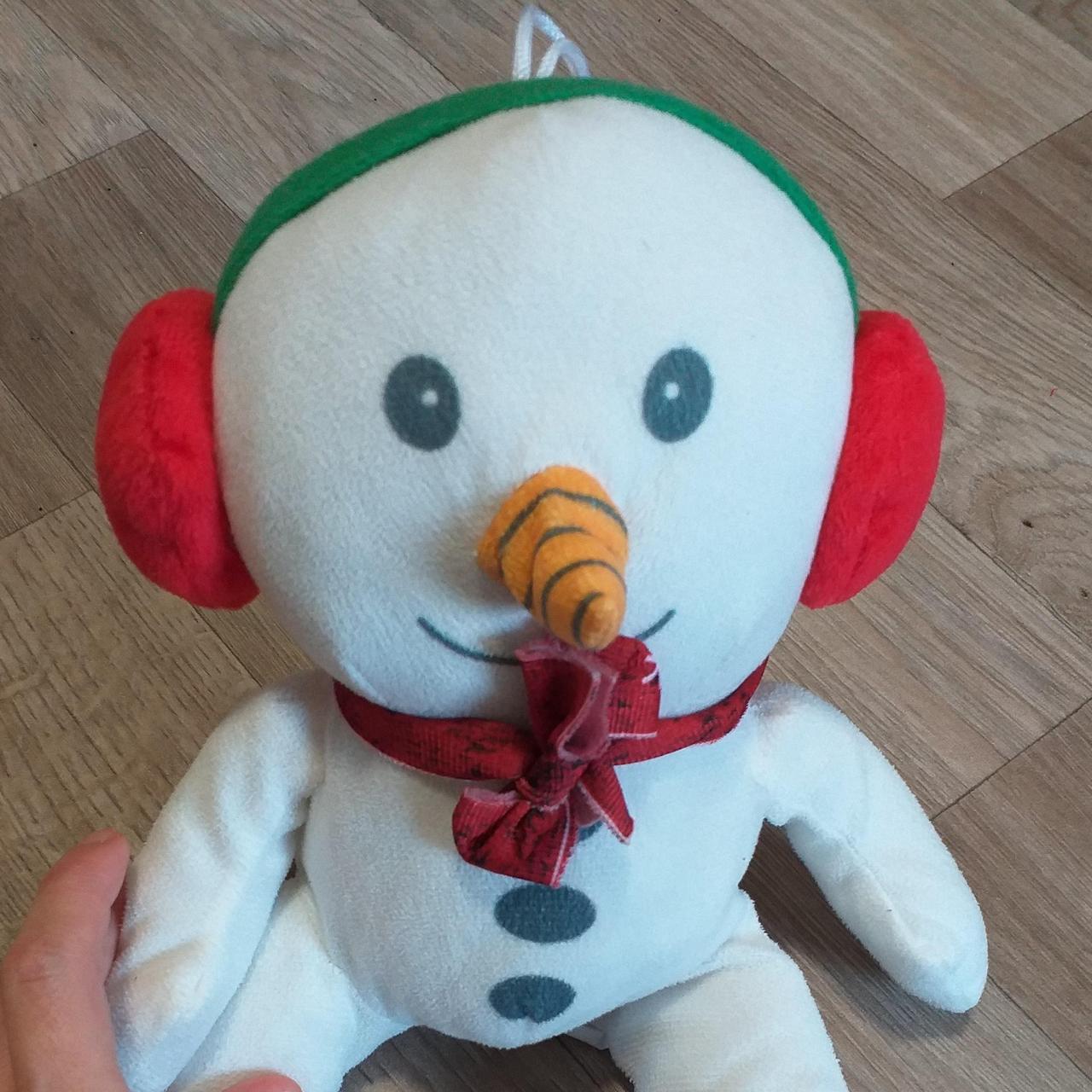 This charming winter snowman soft toy is the perfect... - Depop