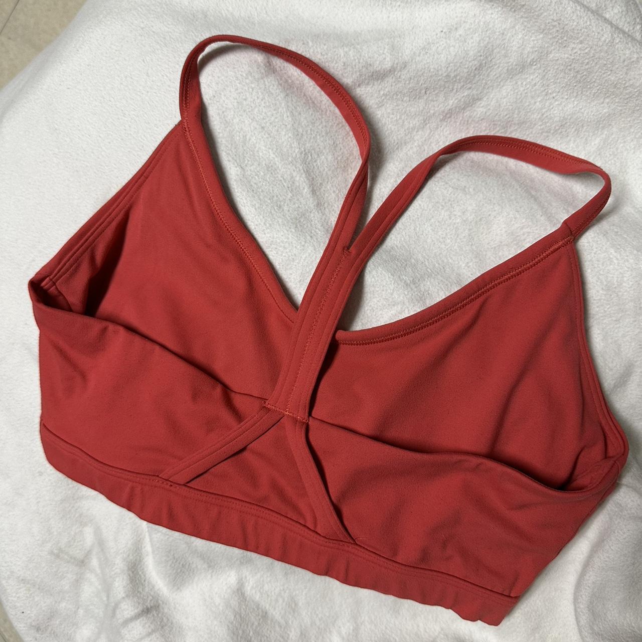 Gymshark Red V Neck Sports Bra - Size Small It has... - Depop