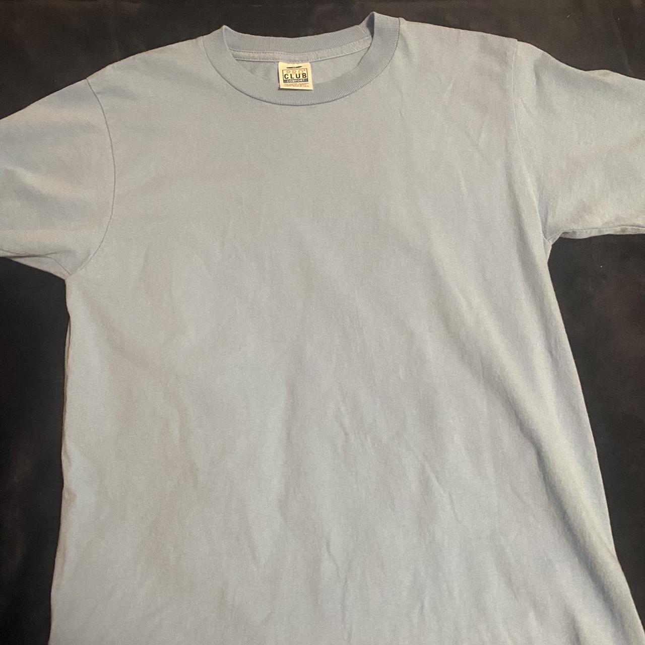 light blue pro club comfort shirt (medium) worn once... - Depop