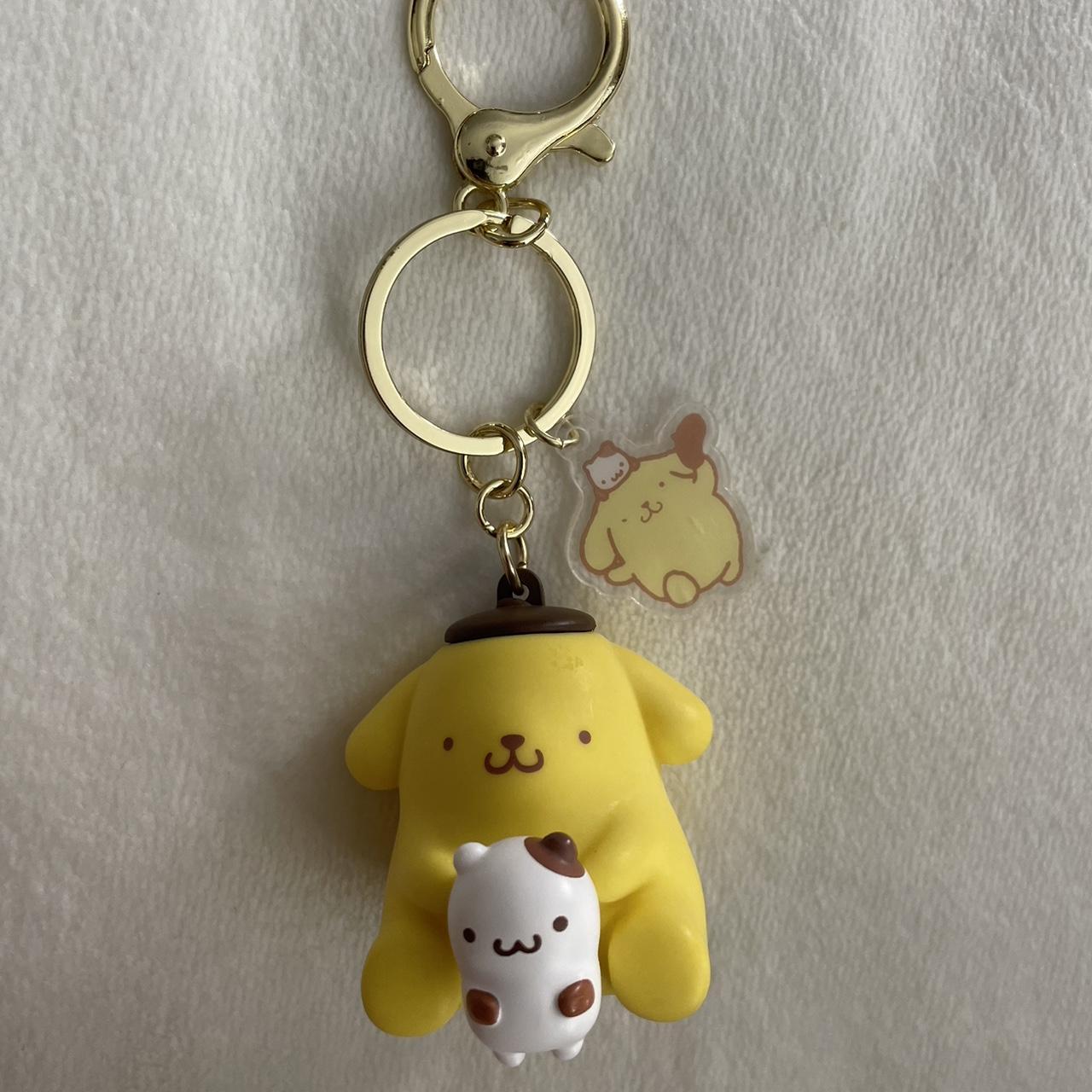 Sanrio PomPomPurin Yellow Keychain -gold hardware... - Depop