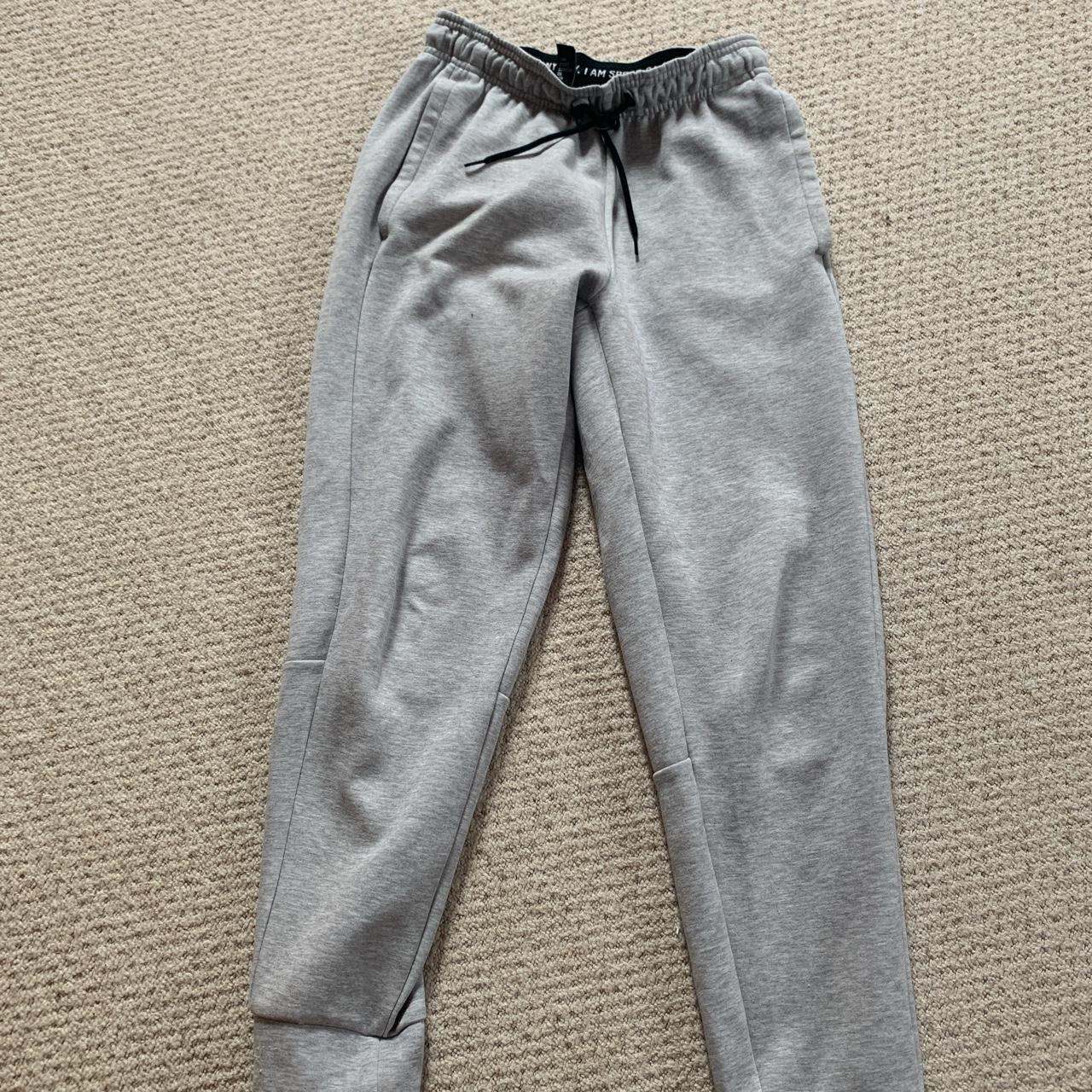 Adidas Men's Grey and Black Joggers-tracksuits | Depop